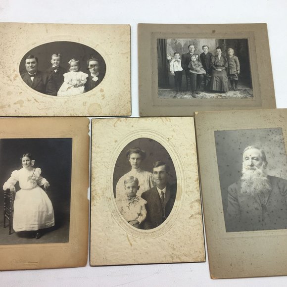Art | Vintage Old Family Photo Pictures Portraits Black White Craft ...
